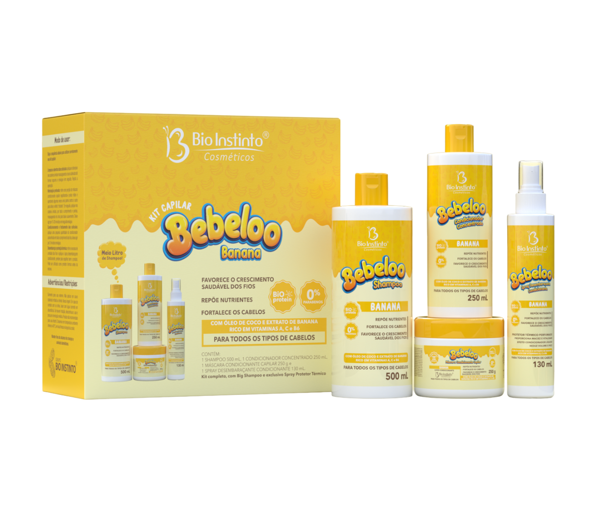 KIT BEBELO BANANA 4 ITENS BIO INSTINTO – Bio Cosméticos Distribuidora