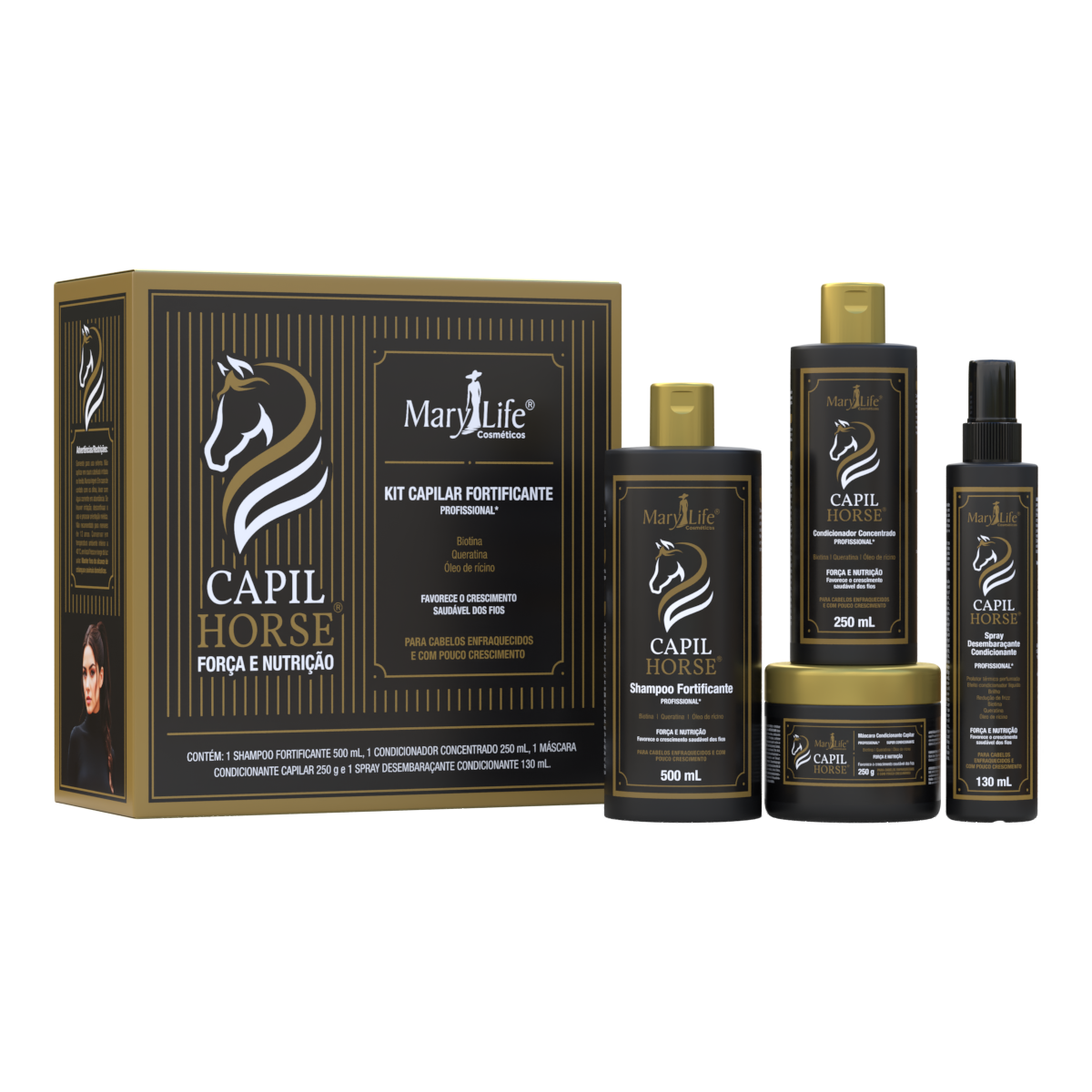 KIT CAPILAR CAPIL HORSE 4 ITENS MARY LIFE– Bio Cosméticos Distribuidora