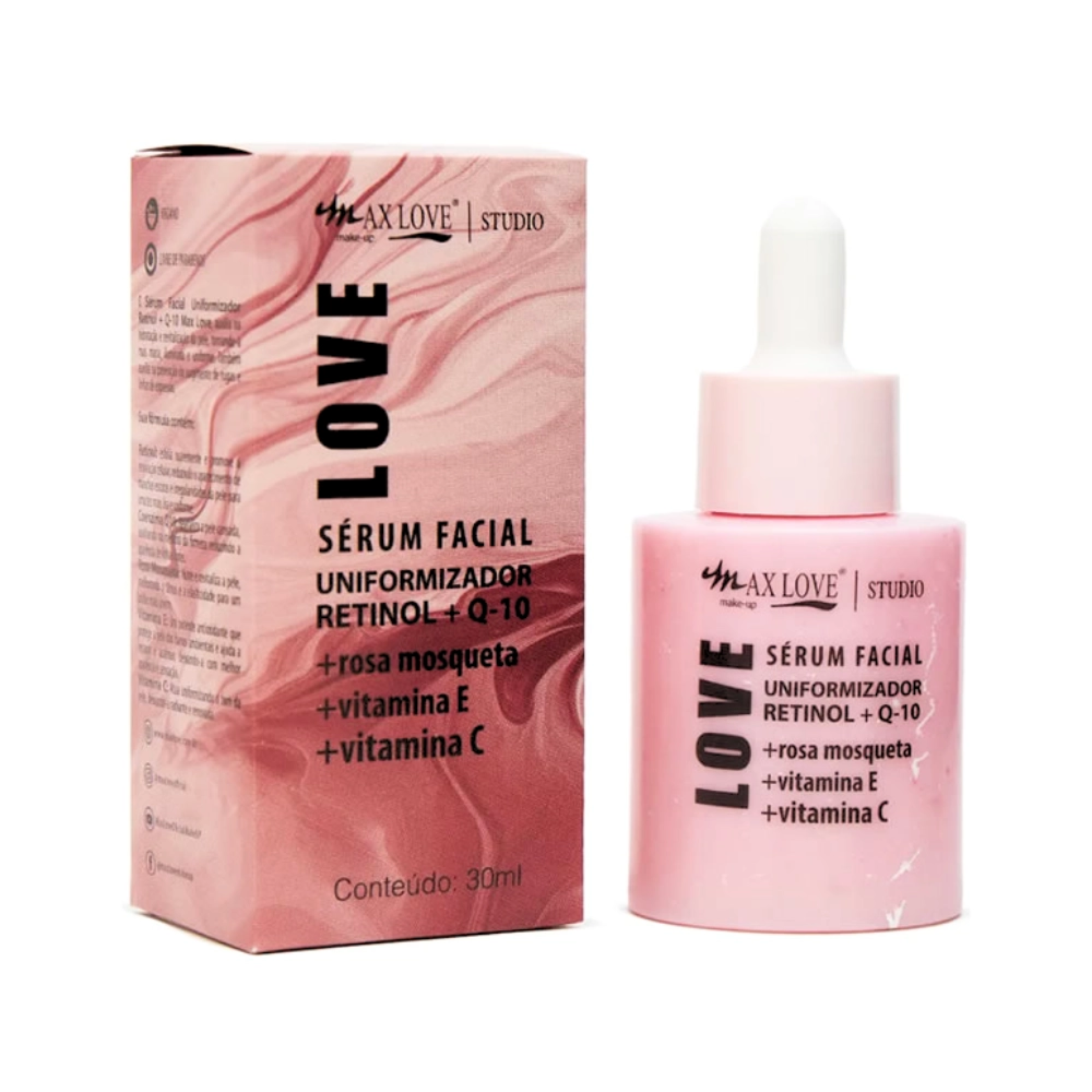SERUM FACIAL UNIFORMIZADOR RETINOL Q-10 30ML MAX LOVE– Bio Cosméticos ...