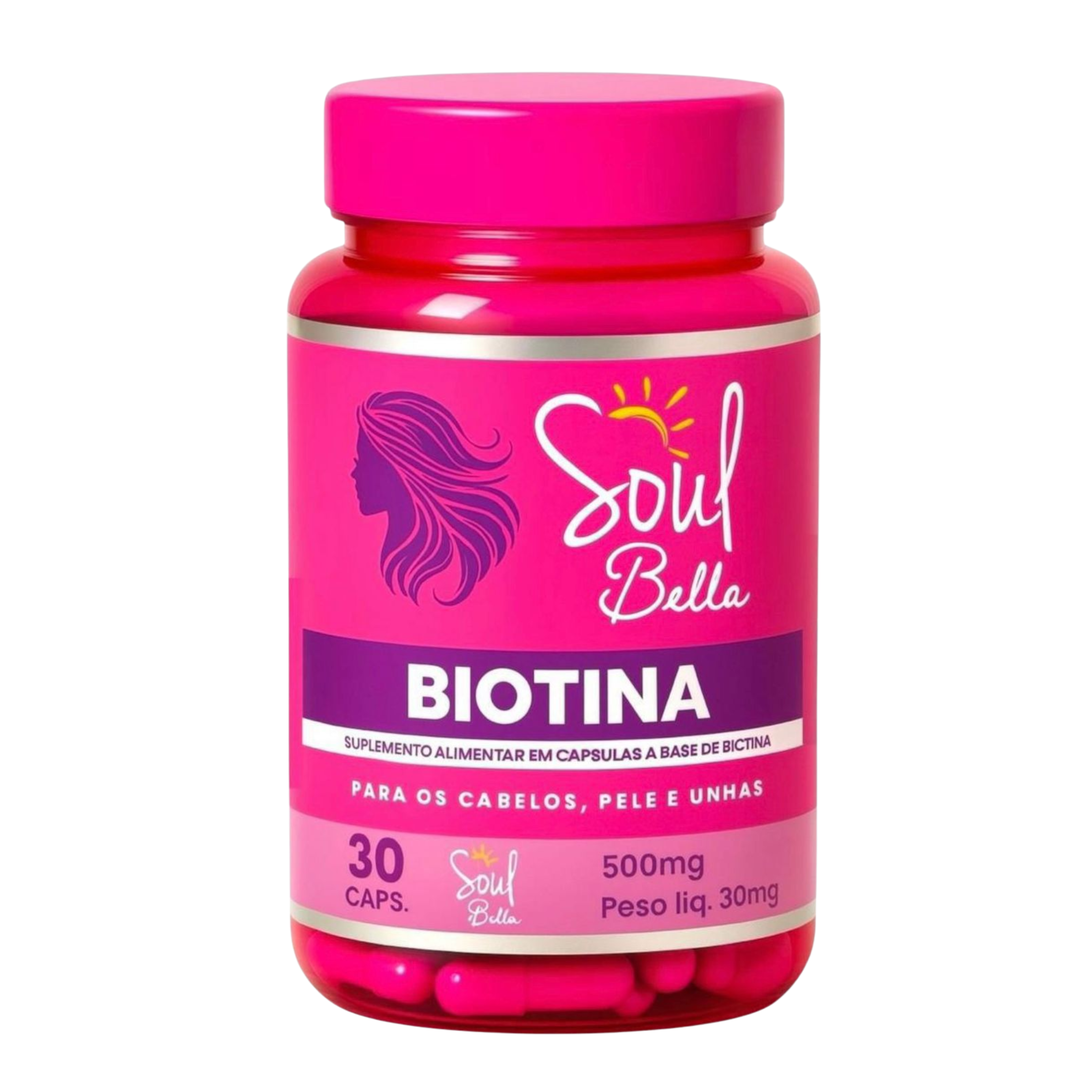 SUPLEMENTO ALIMENTAR SOUL BELLA BIOTINA SOUL– Bio Cosméticos Distribuidora