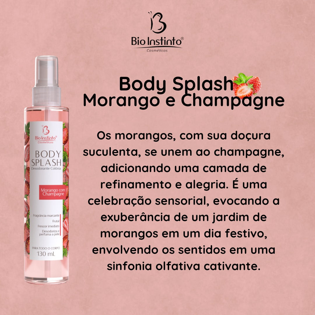 BODY SPLASH MORANGO E CHAMPAGNE 130ML BIO INSTINTO – Bio Cosméticos ...